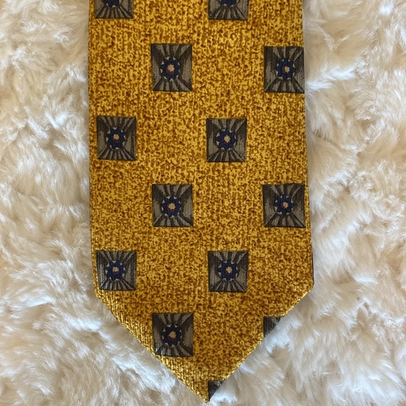 Robert Talbott | Accessories | Robert Talbots Studio Silk Mans Tie Yellow Multi Color Geometric ...